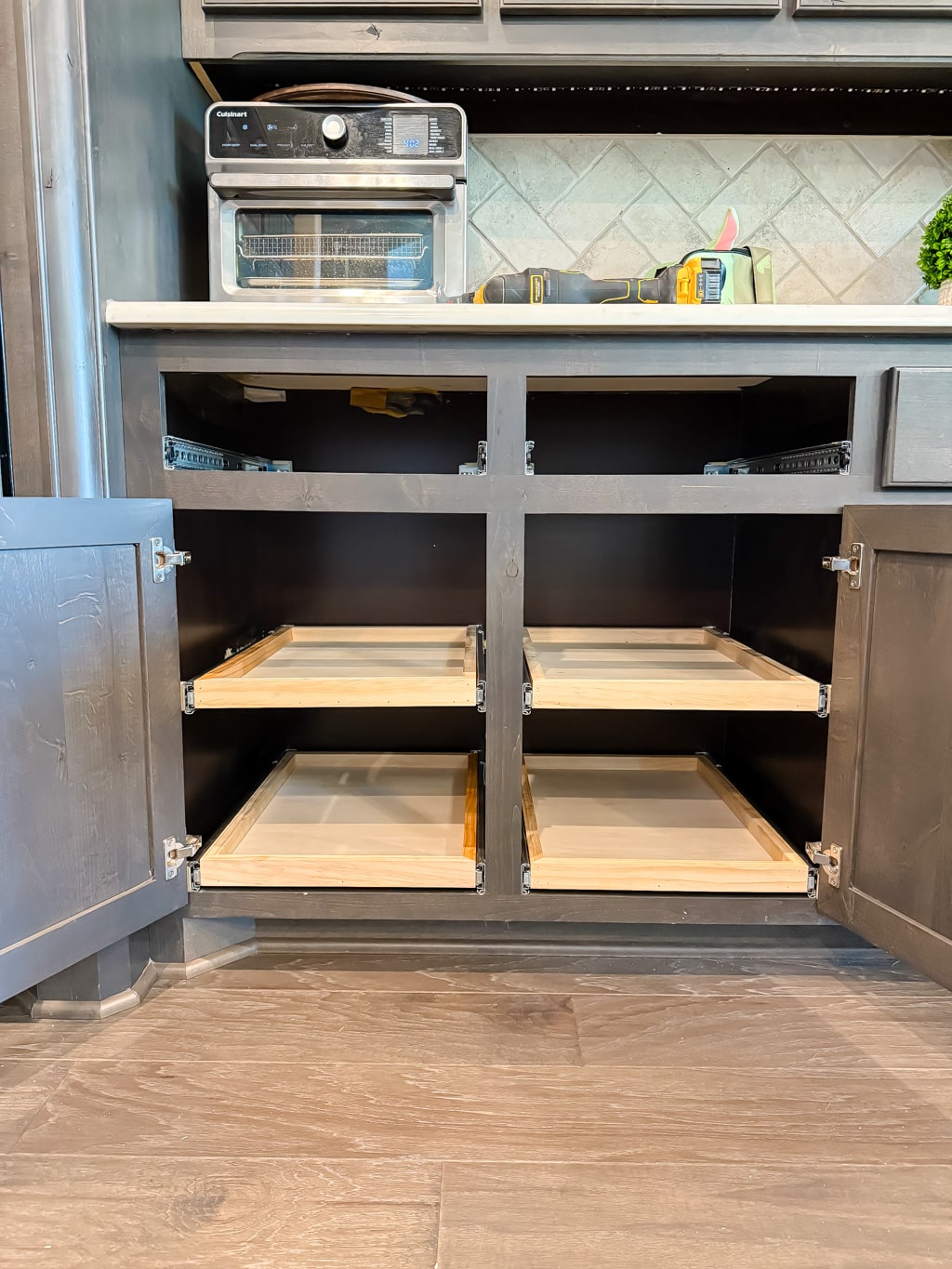 DIY Pull Out Cabinet Drawers - Jennifer Meyering
