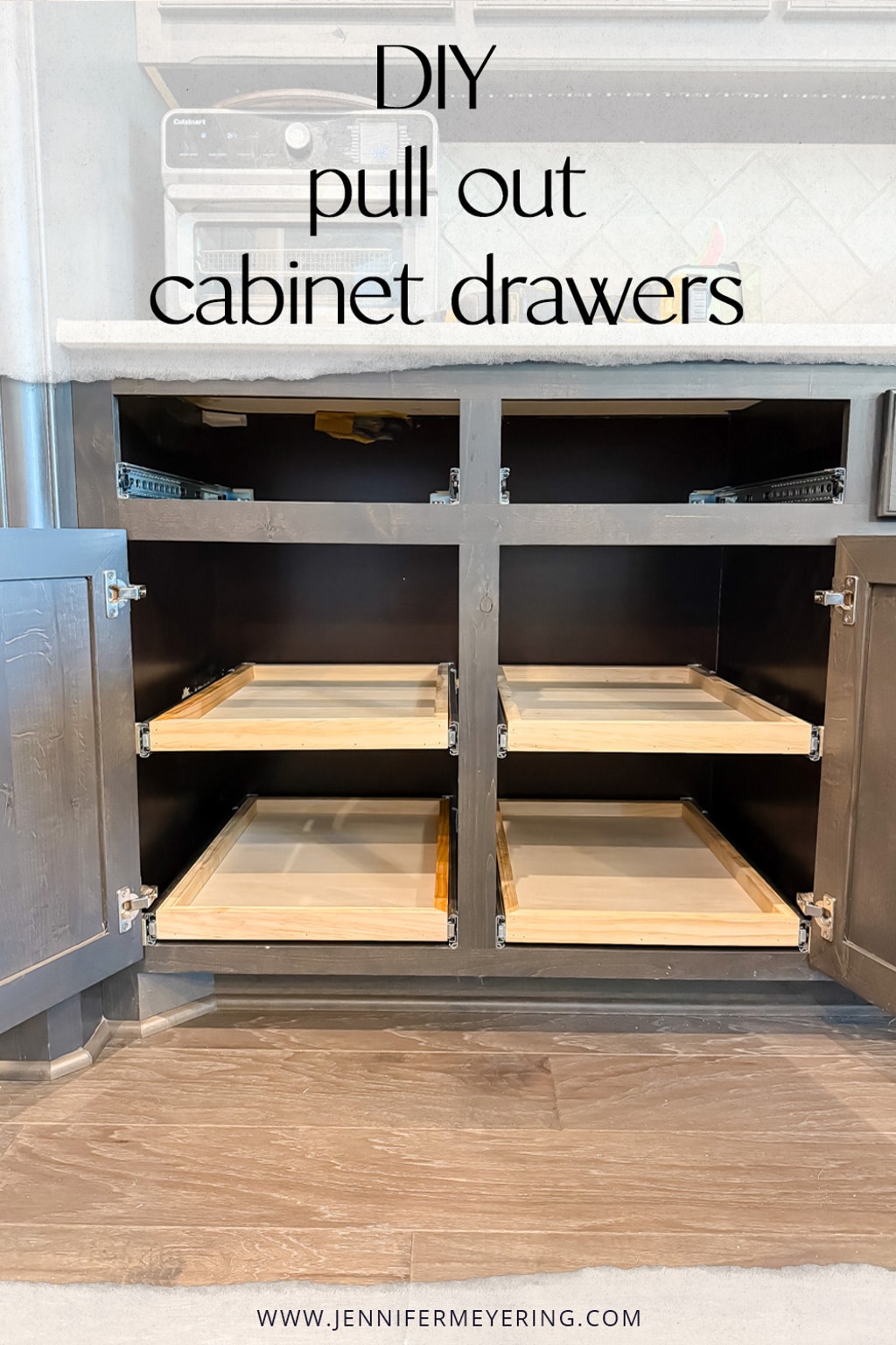 DIY Pull Out Cabinet Drawers - Jennifer Meyering